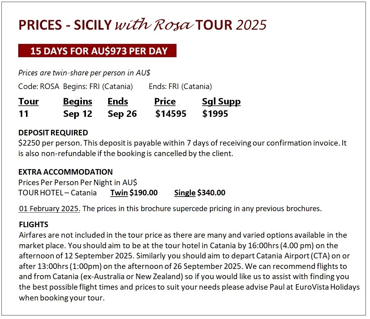 EuroVista Holidays - Premium escorted small group coach tours in Sicily